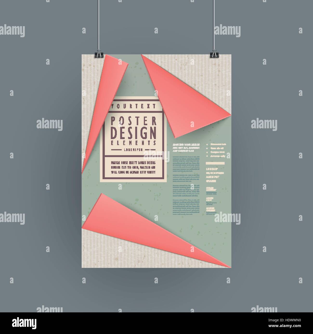 modern paper texture poster template design set Stock Vector Image ...