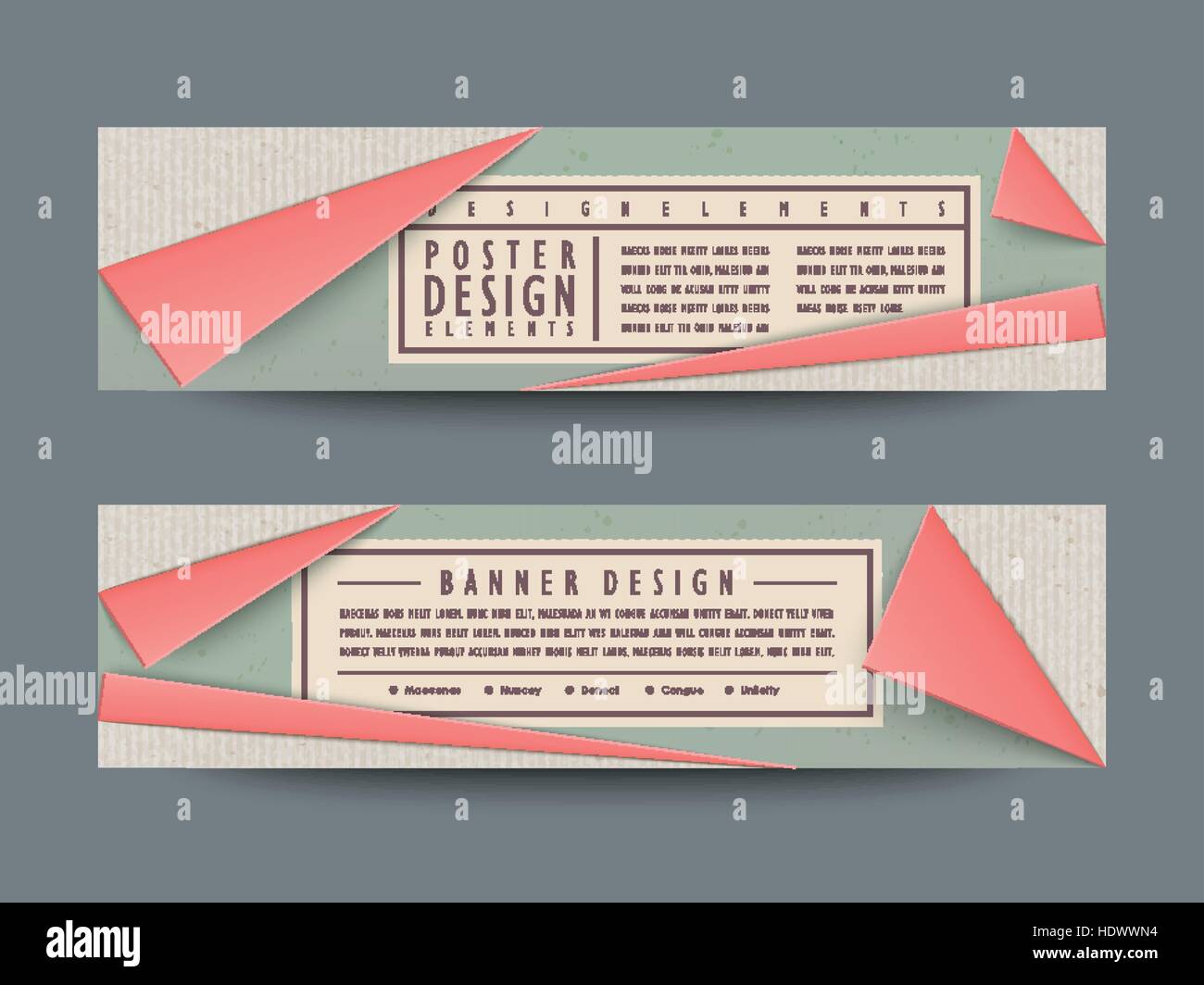 modern paper texture banner template design set Stock Vector Image ...