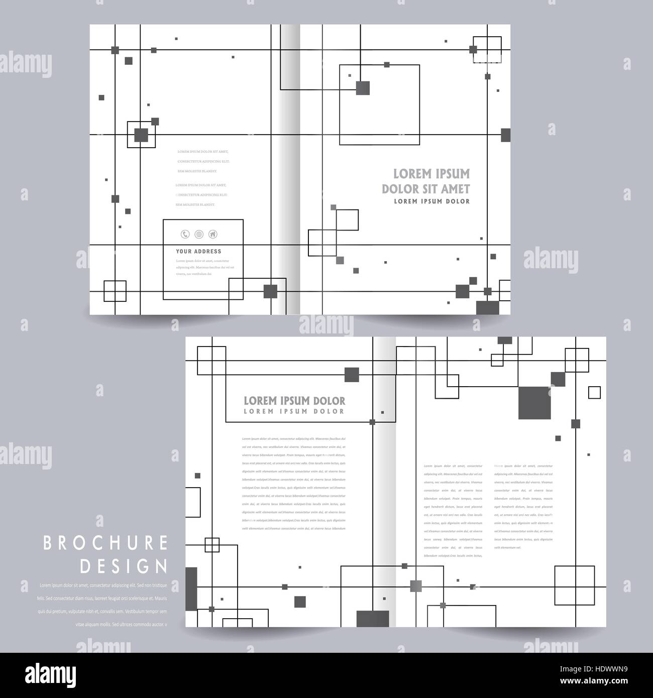 Square half abstract Stock Vector Images - Alamy