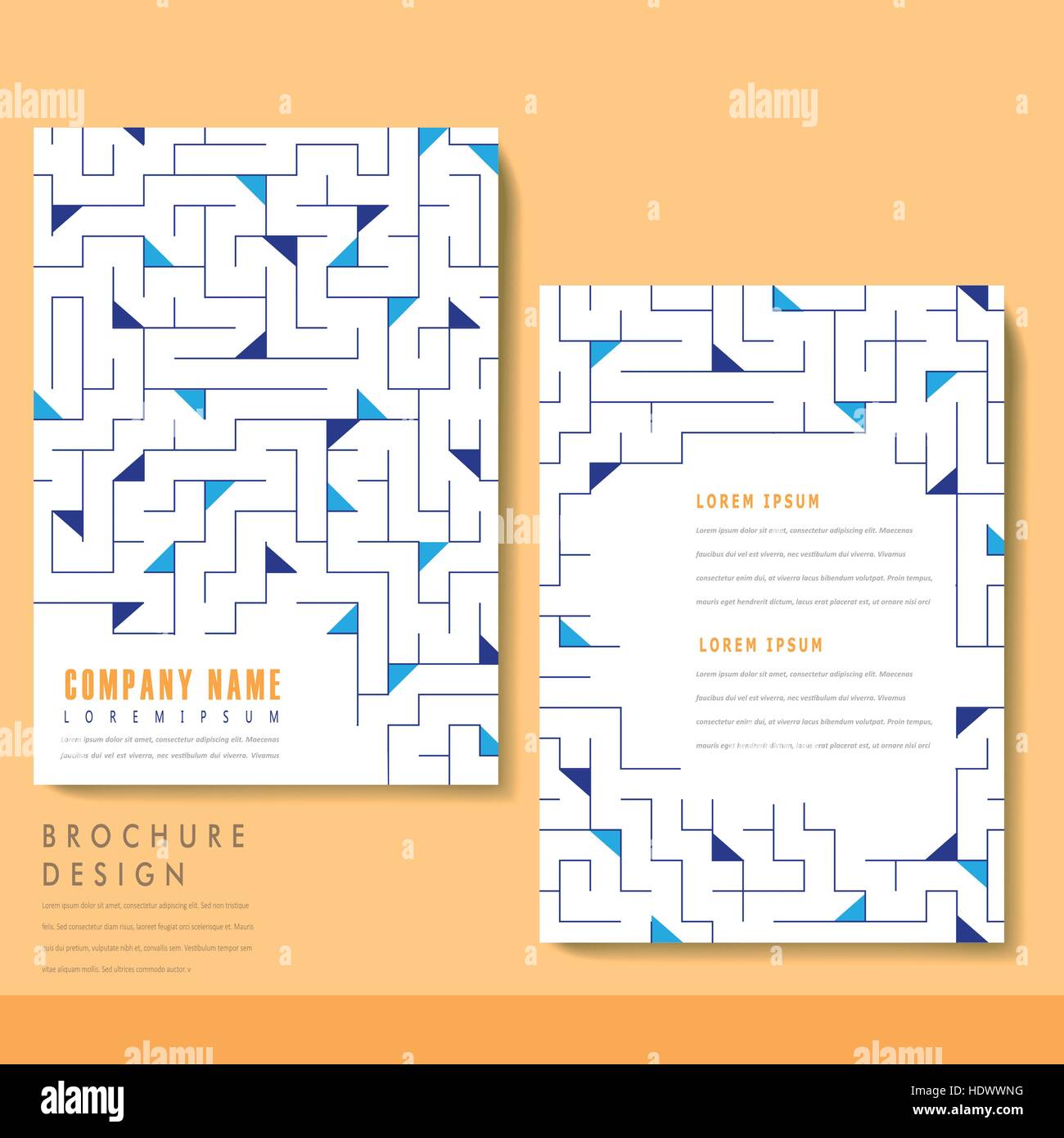 creative brochure template design with geometric elements Stock Vector ...
