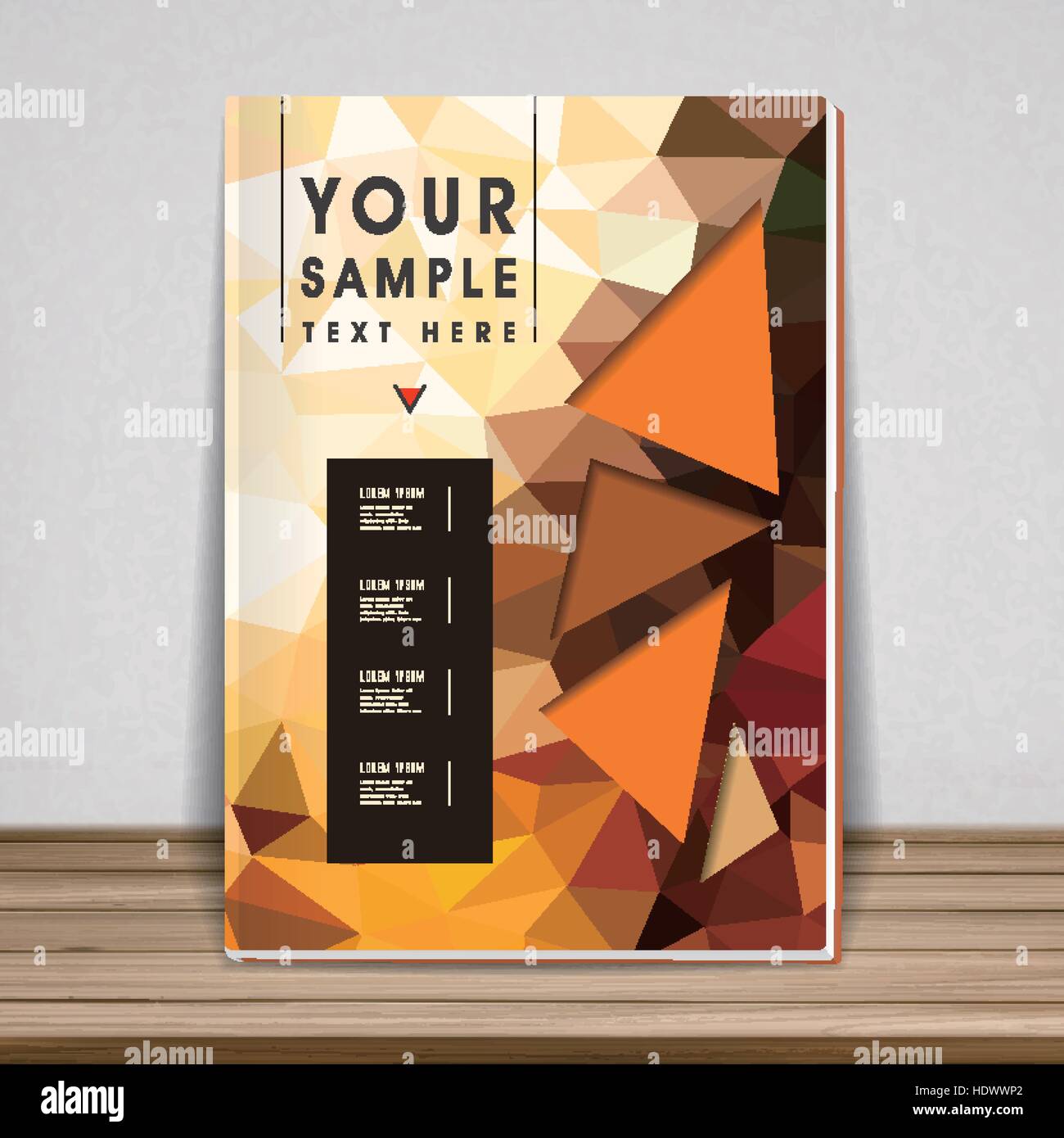 gorgeous book cover template design with polygon elements Stock Vector ...