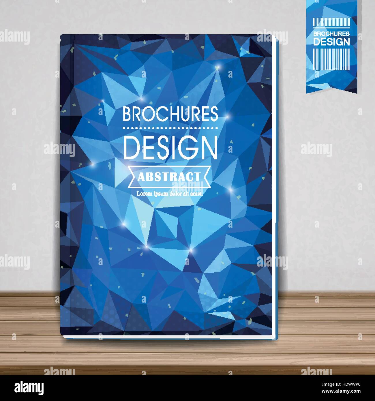 gorgeous book cover template design with polygon elements Stock Vector ...