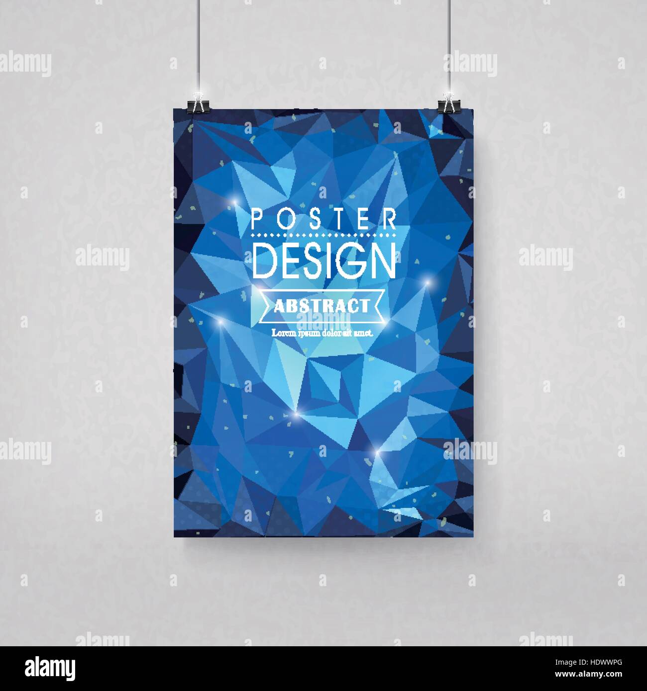 gorgeous poster template design with polygon elements Stock Vector ...