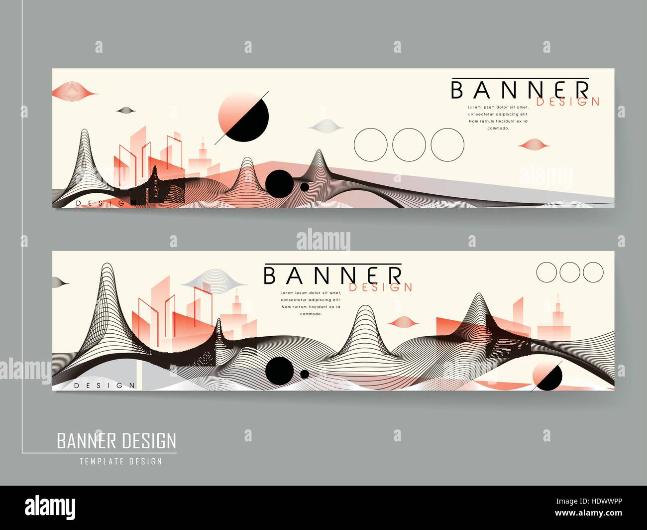 futuristic banner template design over grey background Stock Vector ...