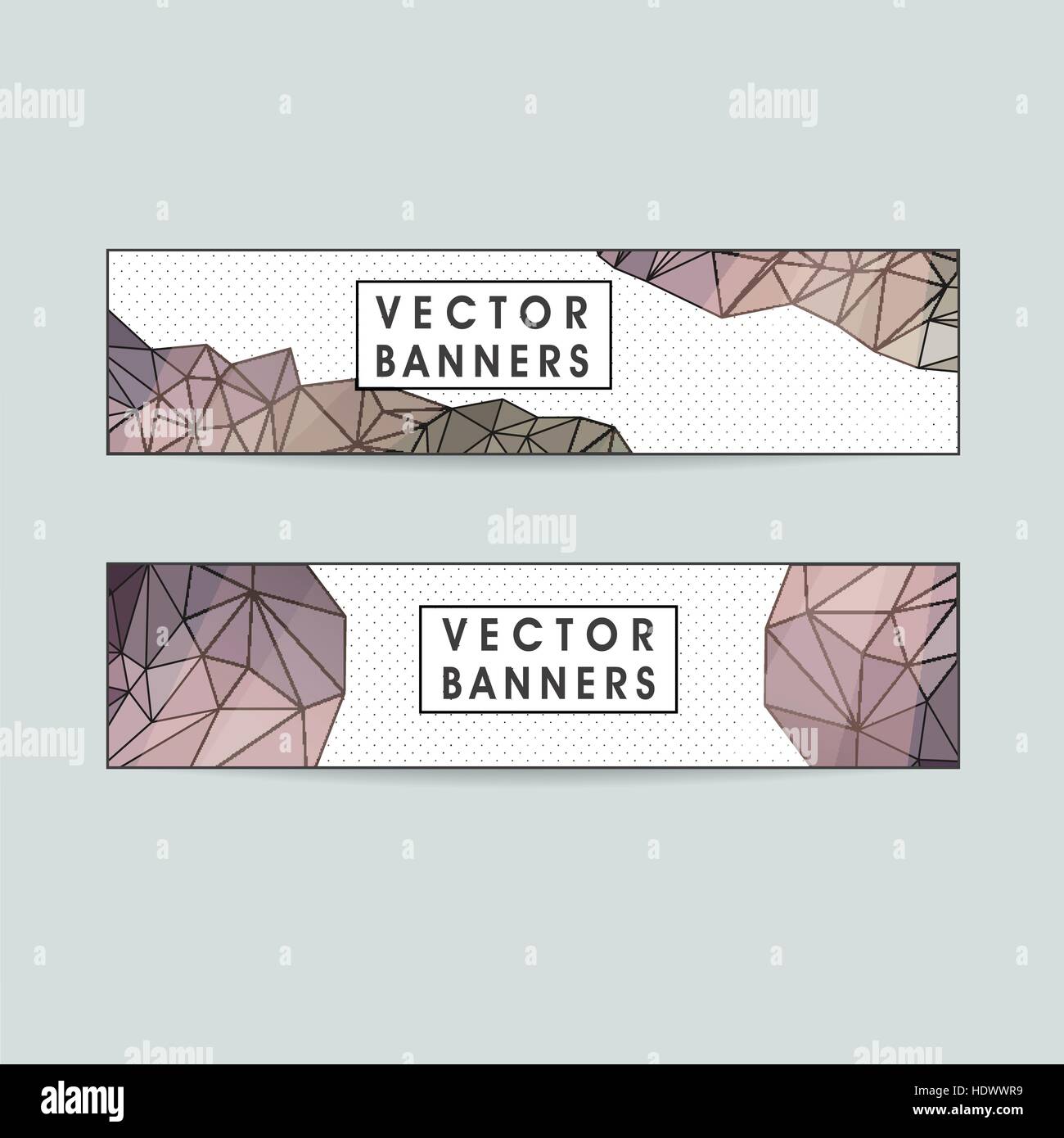 gorgeous banner template set design with polygon elements Stock Vector ...
