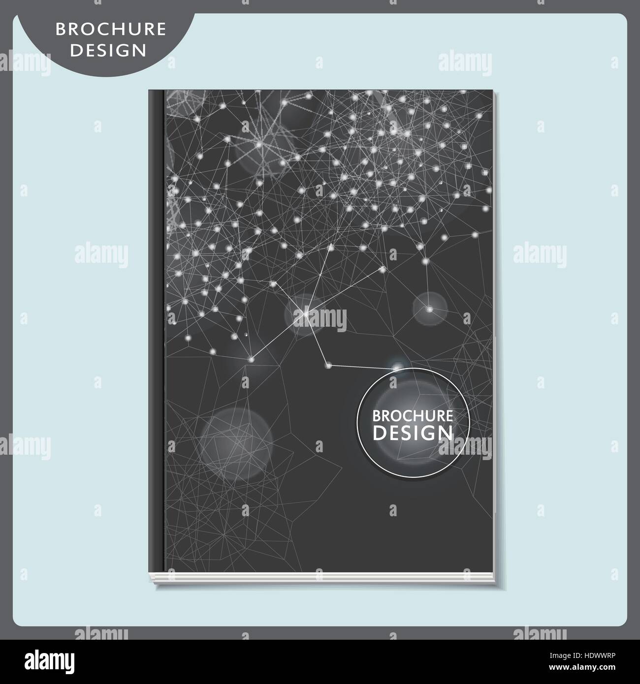 elegant book cover template design with polygon elements Stock Vector ...