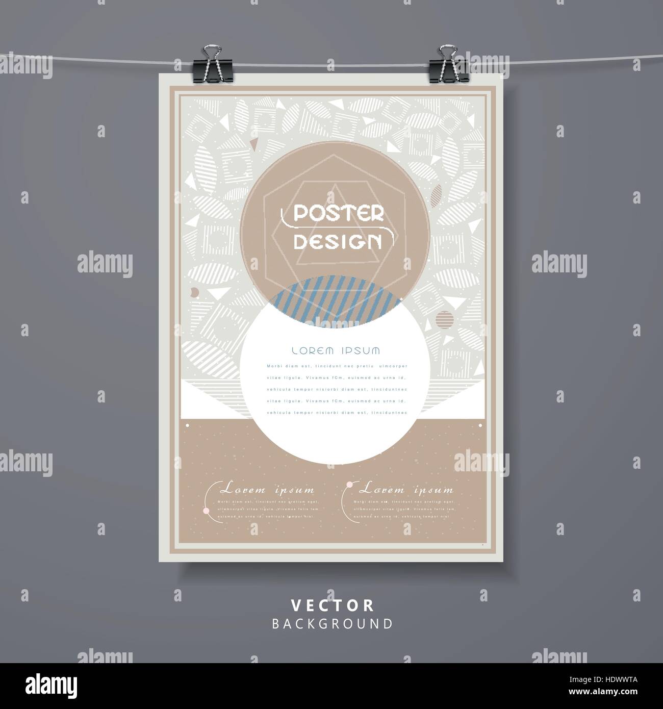 elegant poster template design with geometric elements Stock Vector ...