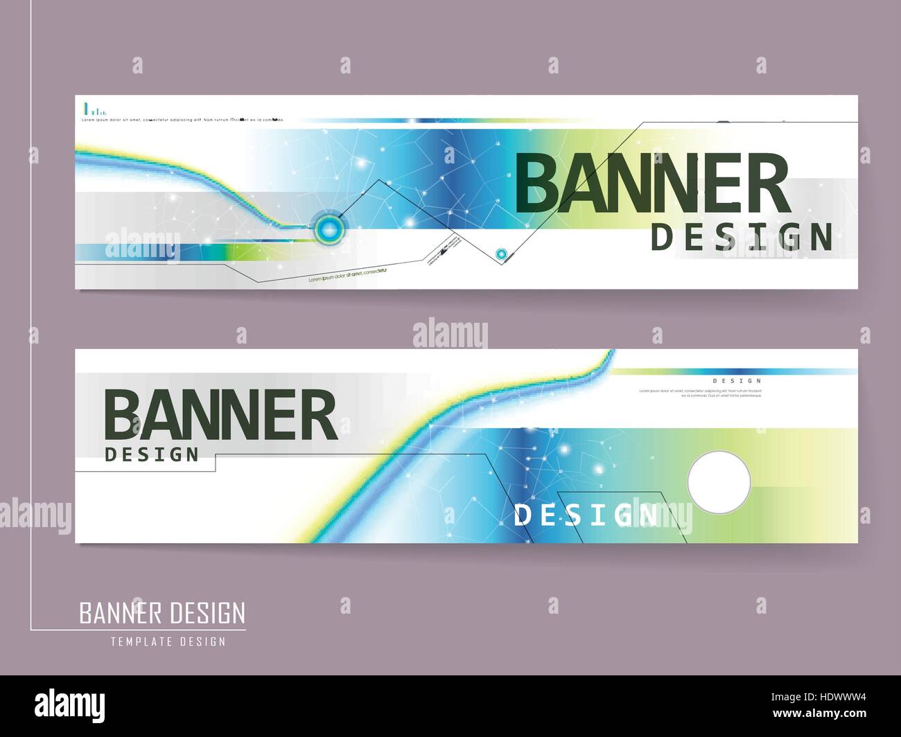 modern banner template brochure design in technology style Stock Vector ...