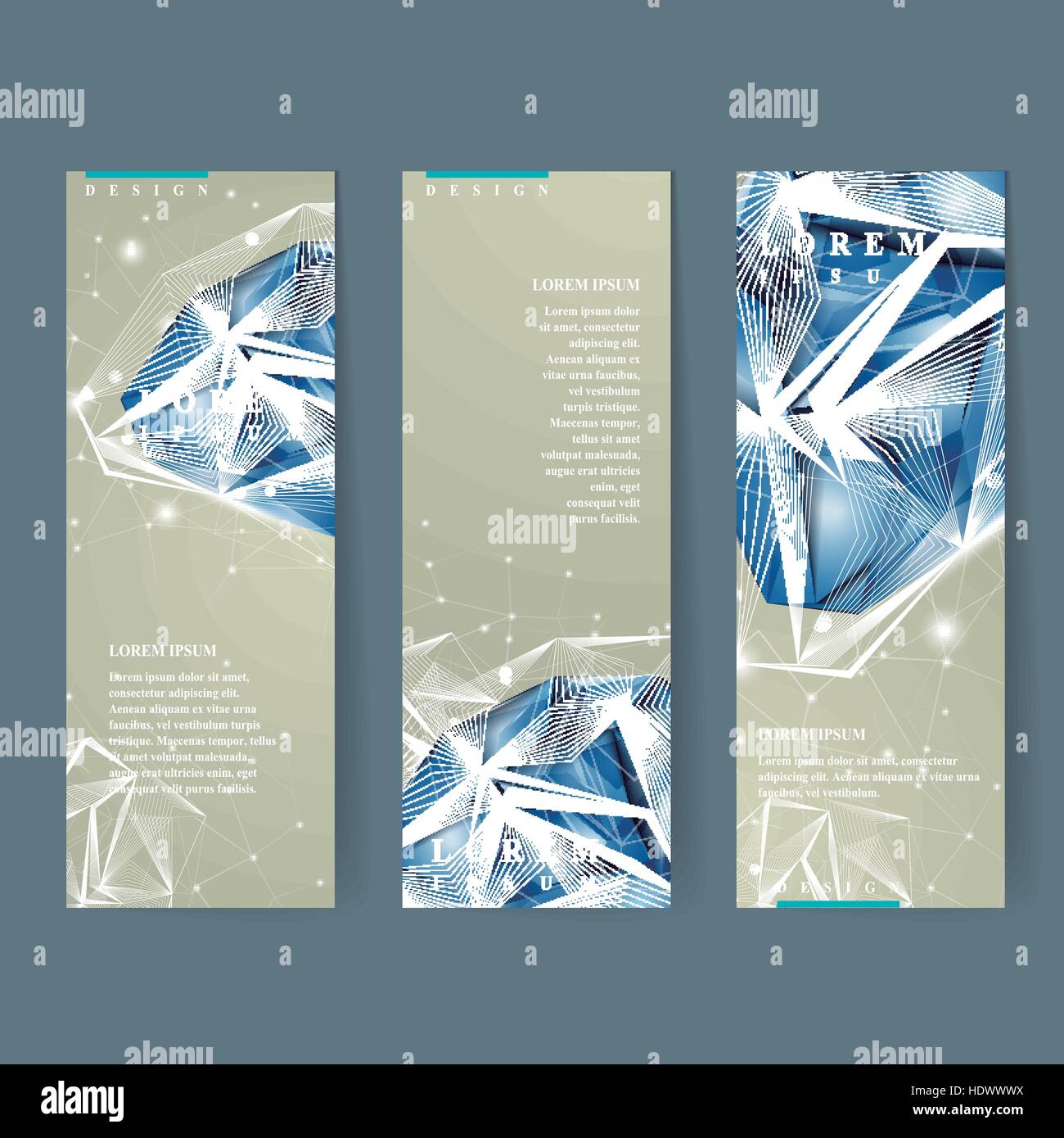 modern design for banners set with diamond element Stock Vector Image ...