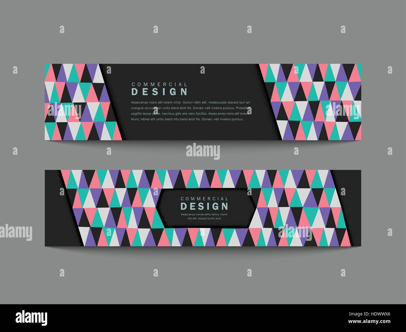 abstract colorful triangles background for banners design Stock Vector ...