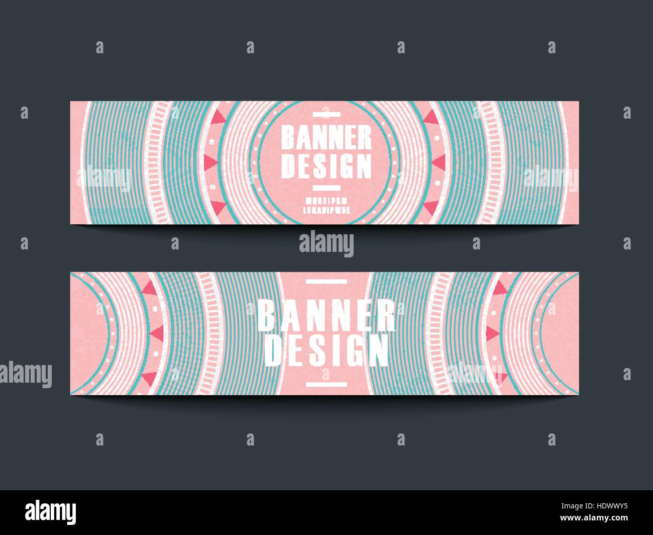 modern pink vinyl record design for banners set Stock Vector Image ...