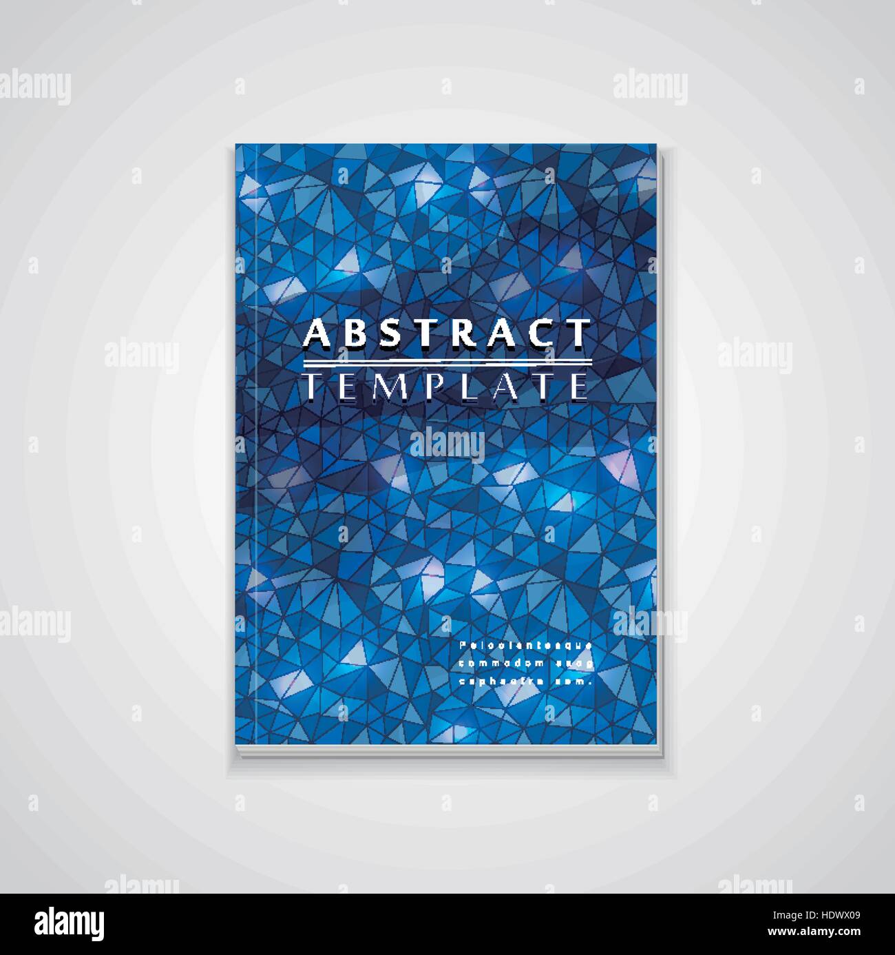blue mosaic background design for book cover template Stock Vector ...