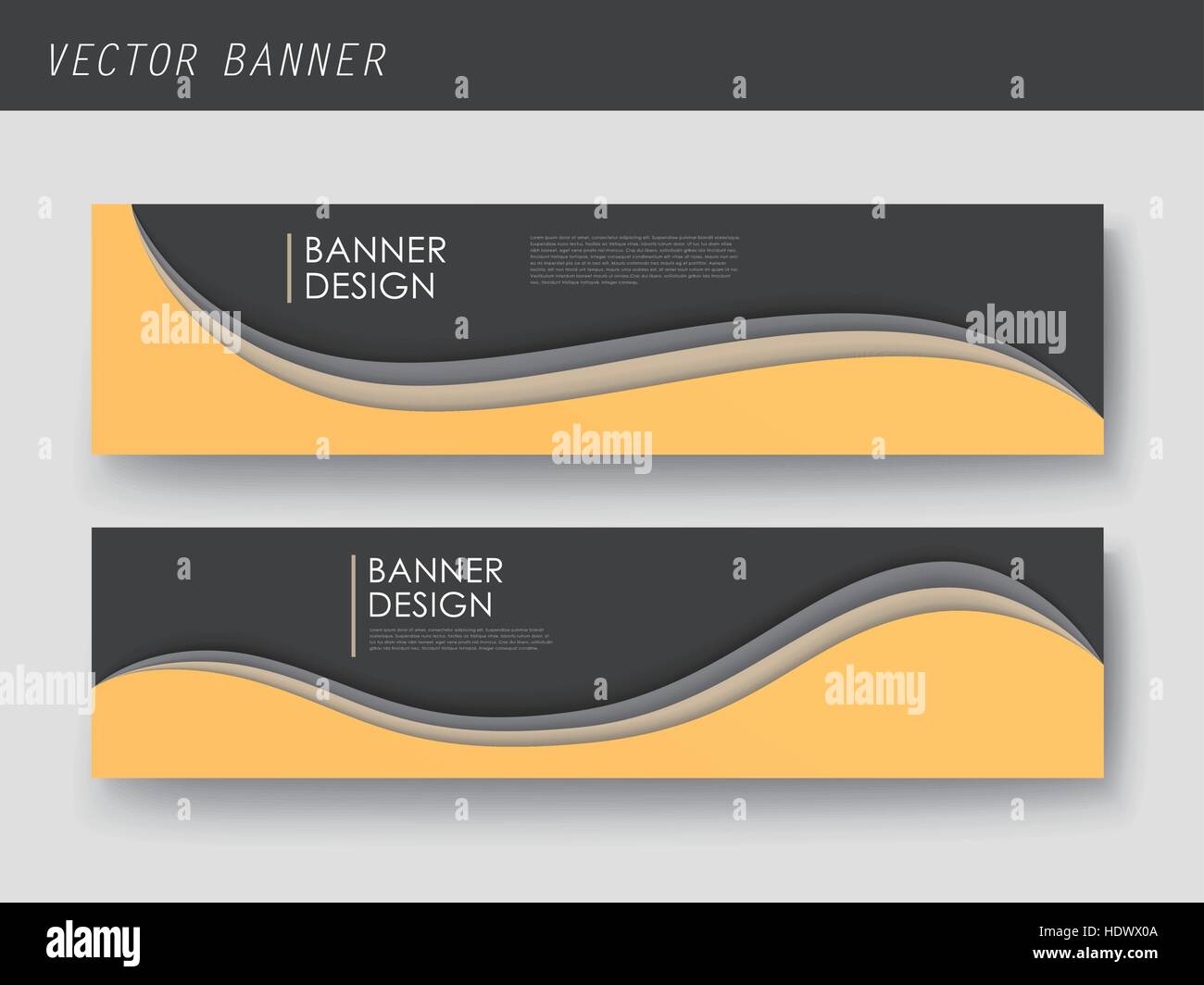 abstract wavy banner template design over grey Stock Vector Image & Art ...