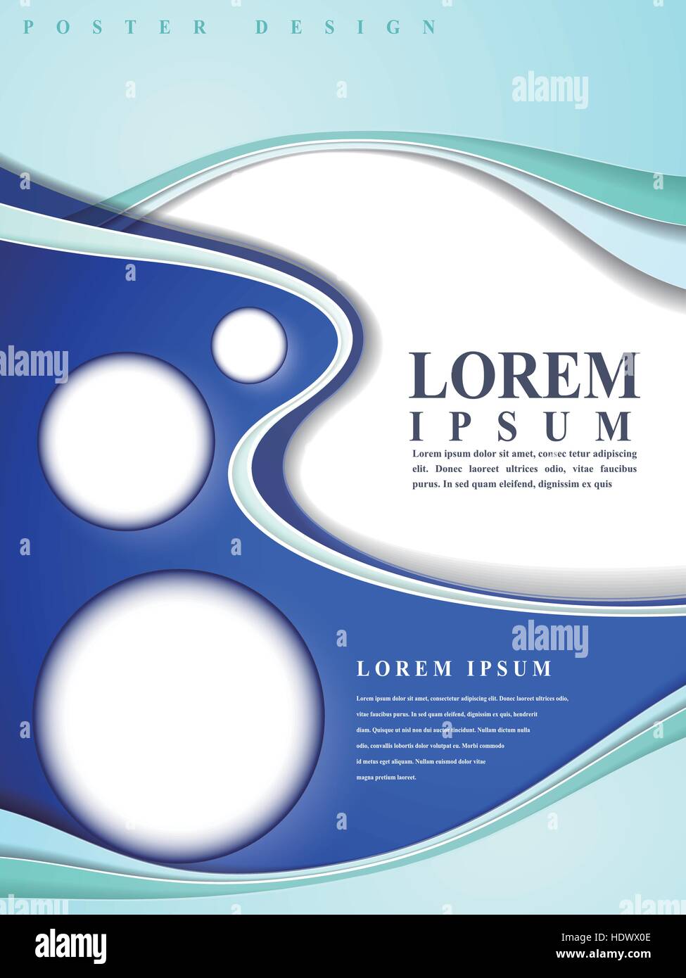 technology style design for poster template in blue Stock Vector Image ...