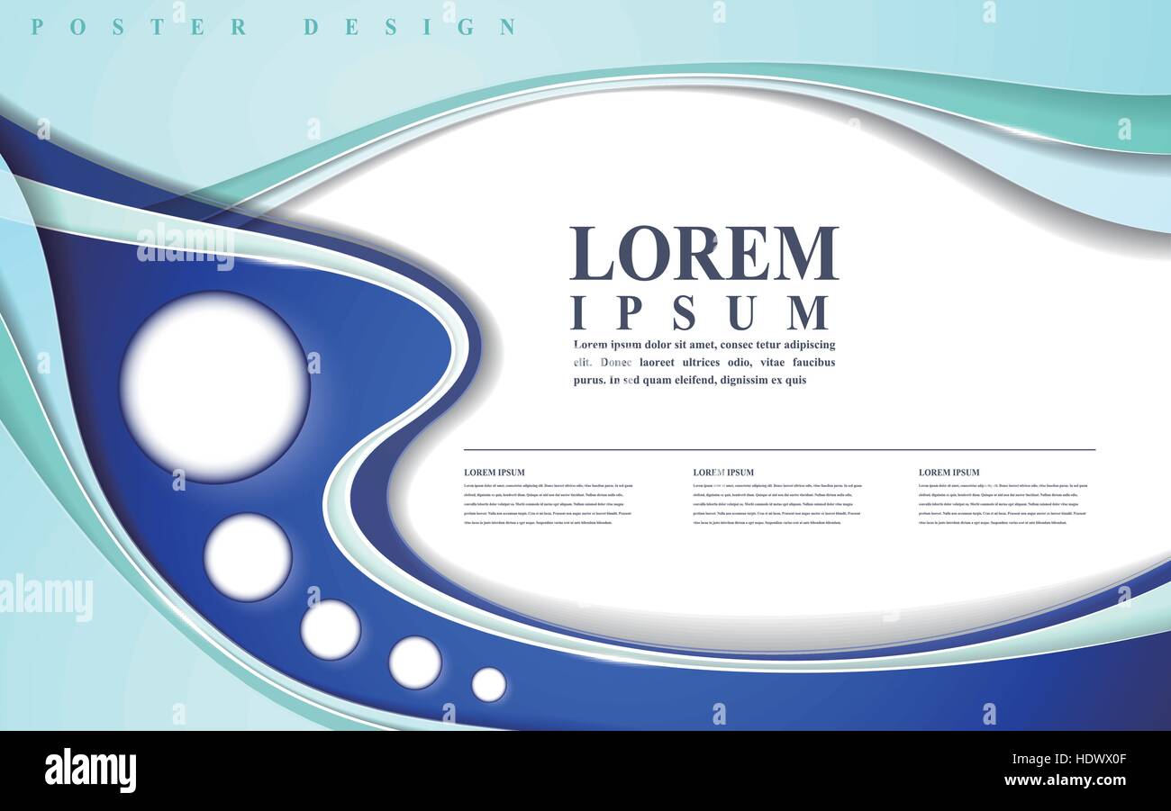 technology style design for poster template in blue Stock Vector Image ...