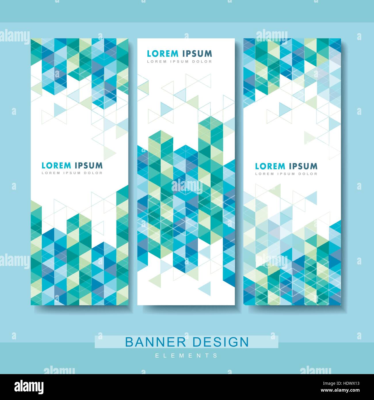 abstract banner template design with triangle pattern Stock Vector ...