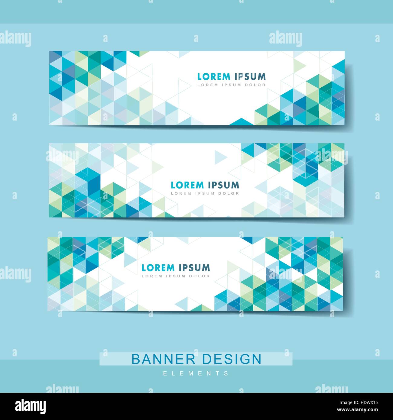 abstract banner template design with triangle pattern Stock Vector ...