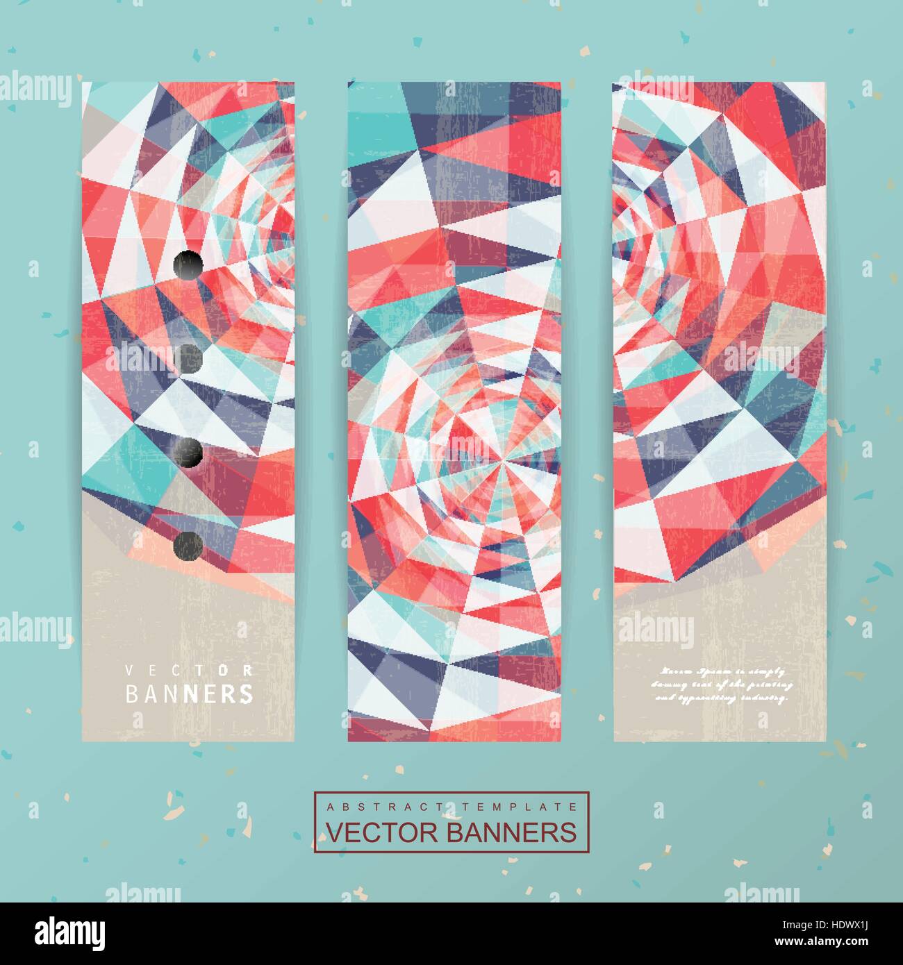 abstract colorful geometric background design for banners set Stock ...