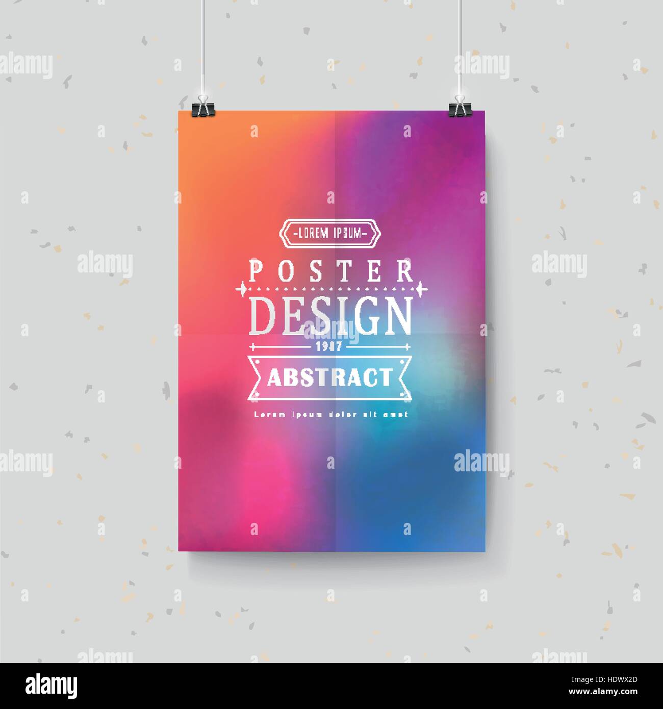 smooth colorful background design for poster template Stock Vector ...