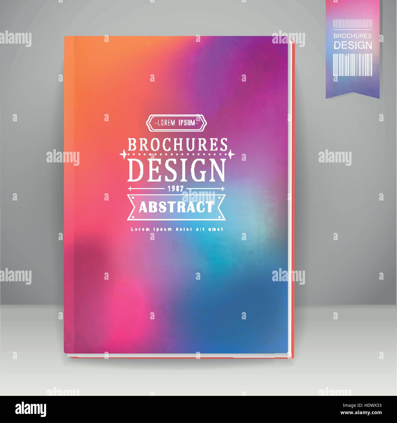 smooth colorful background design for book cover template Stock Vector ...