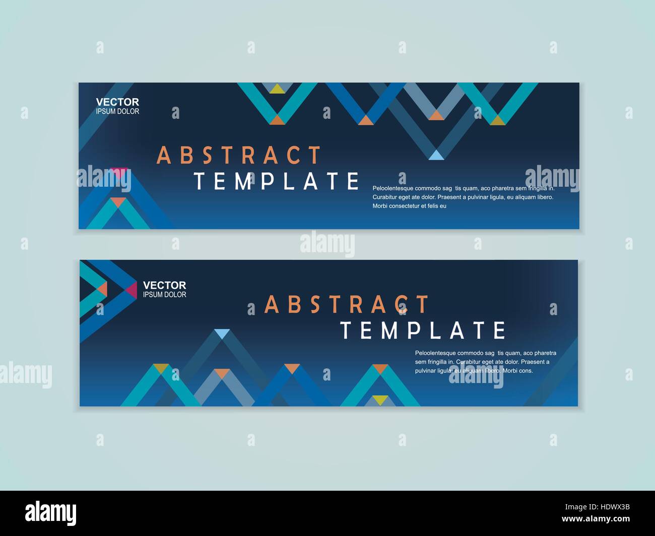 abstract paper folded pattern background for banners set template Stock ...