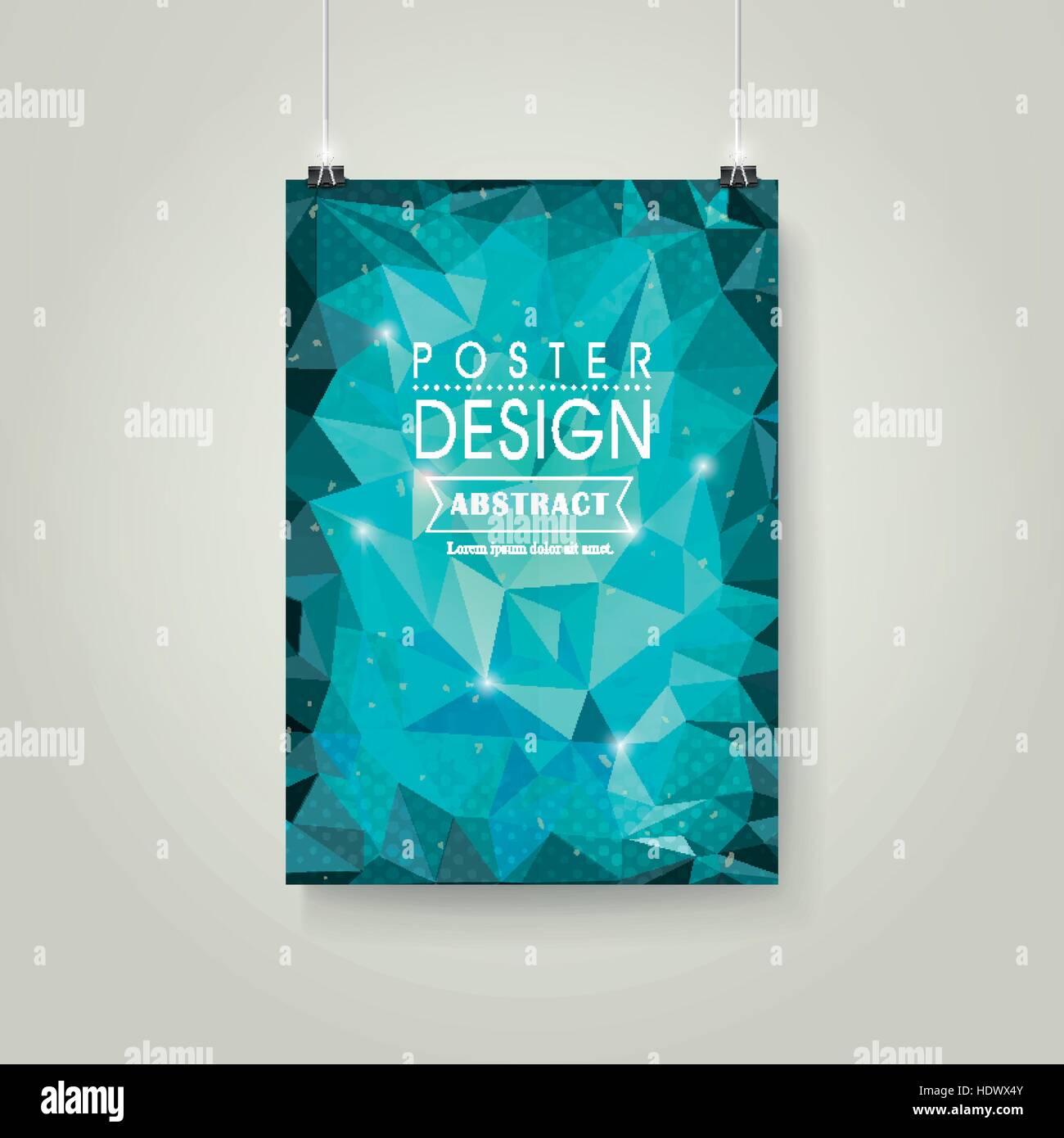 abstract polygonal background for poster template in blue Stock Vector ...