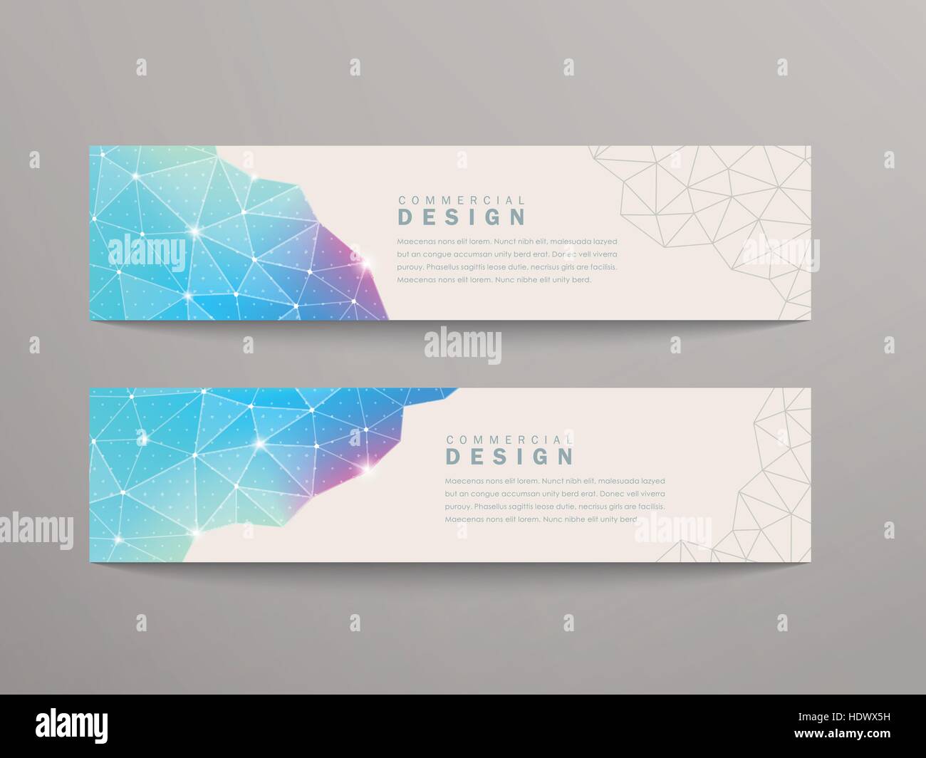 abstract triangle pattern background advertising banner template Stock ...