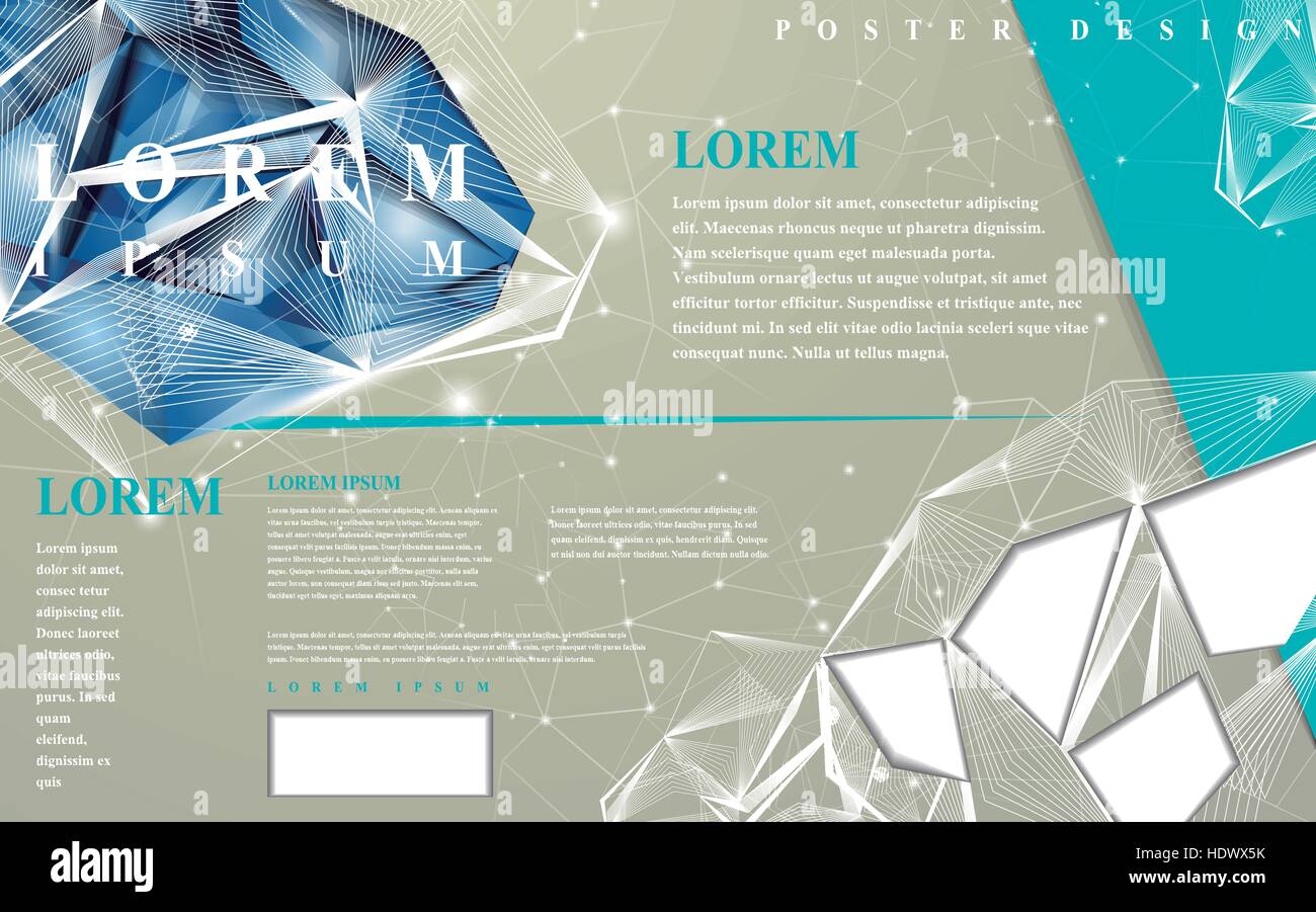 modern design for poster template with diamond element Stock Vector ...