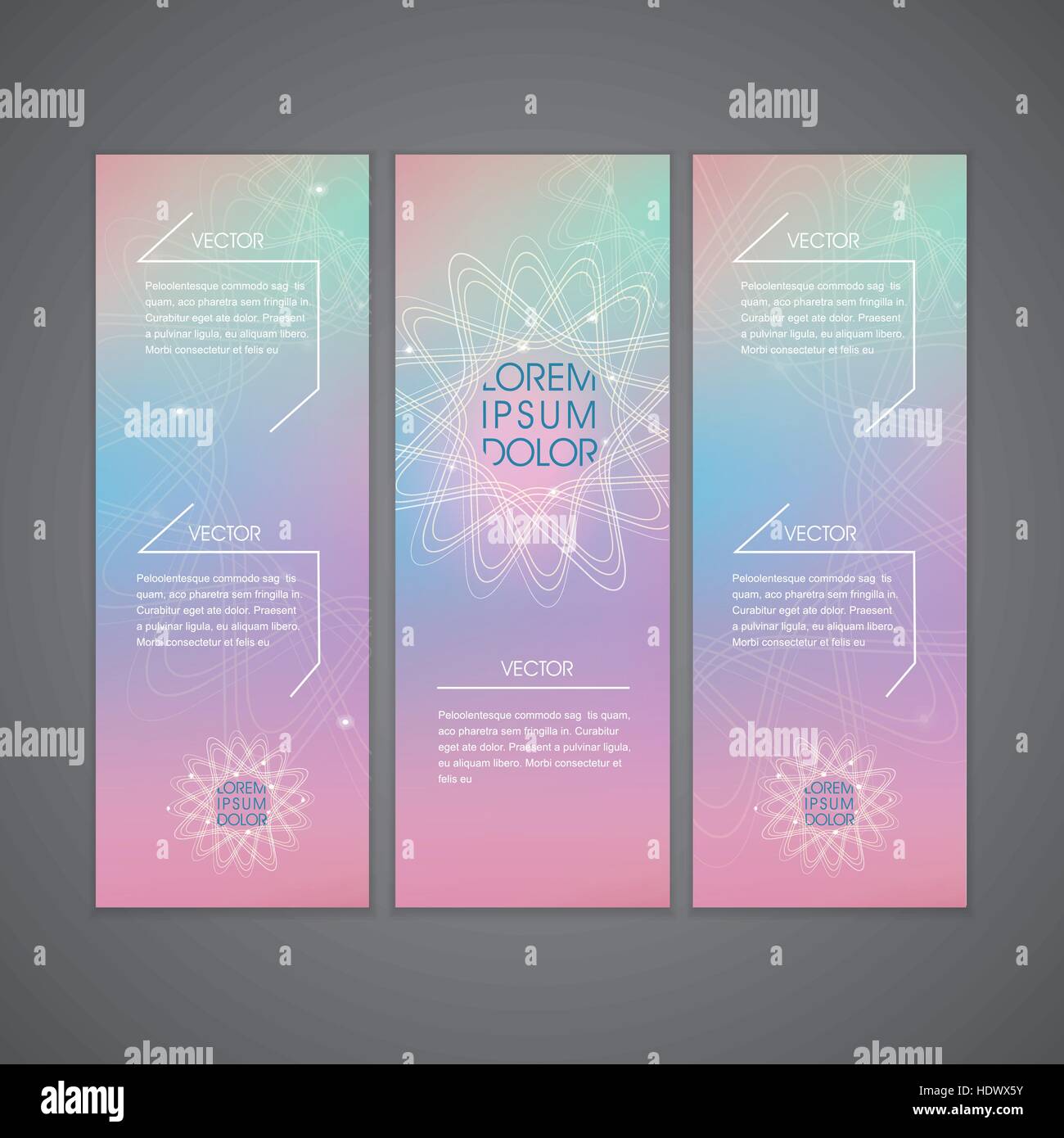 colorful circle layout design for banners set template Stock Vector ...