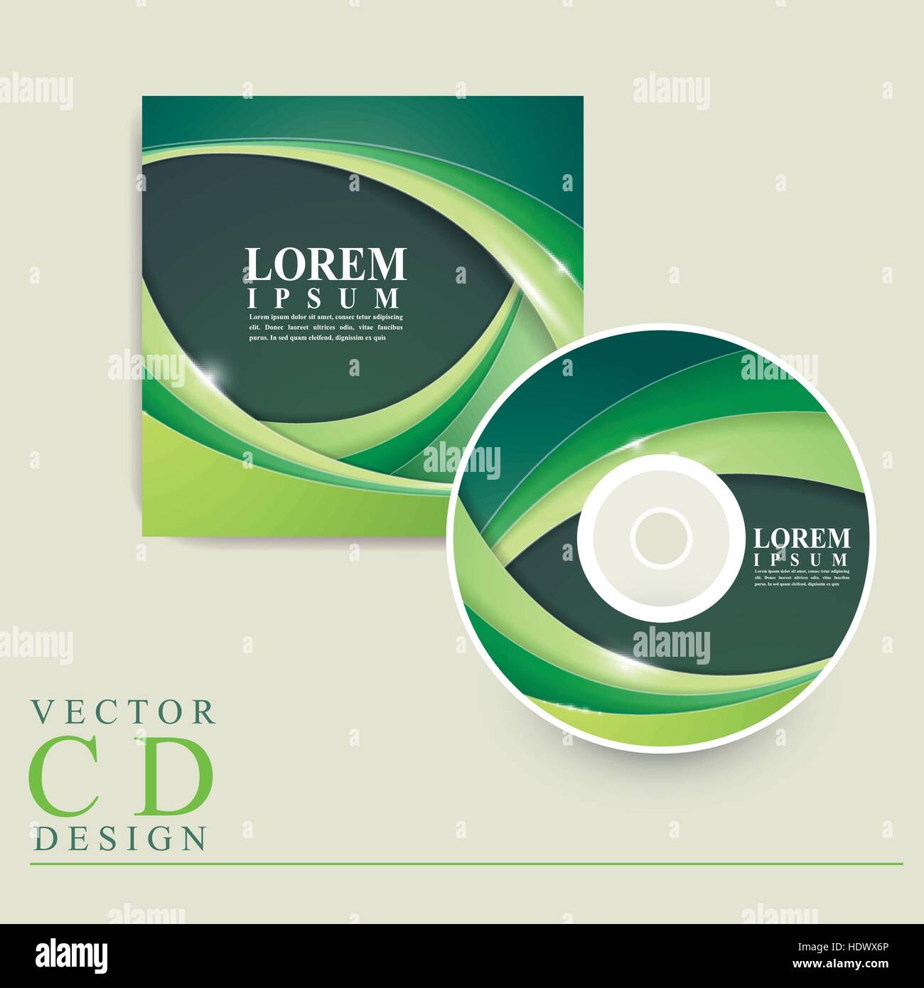 abstract ecology design for CD cover in green Stock Vector Image & Art ...