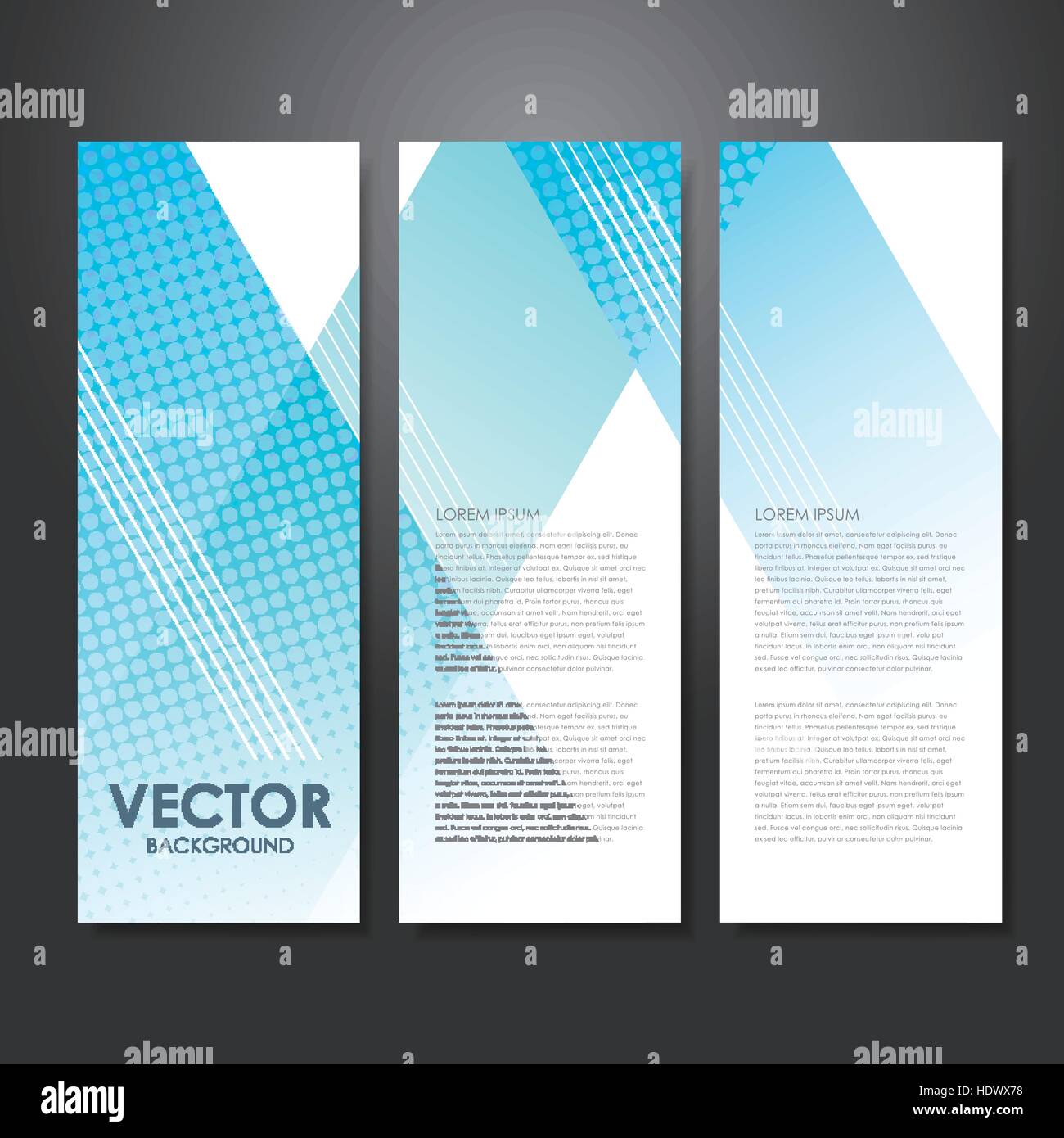 abstract modern design advertising banner in white and blue Stock ...