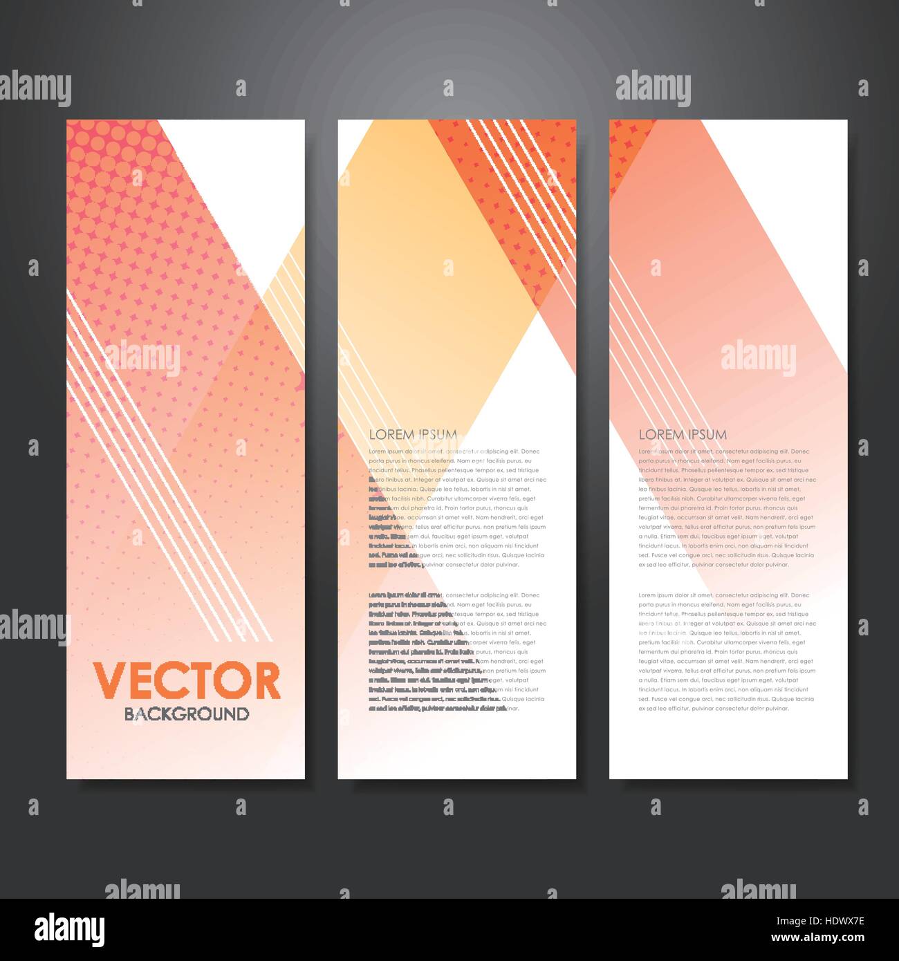 abstract modern design advertising banner template in white and orange ...