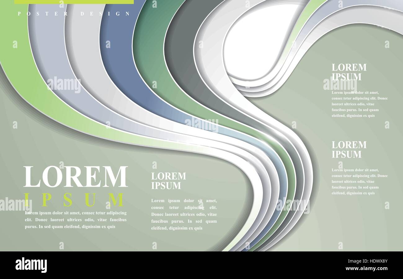 abstract smooth curve lines background brochure template Stock Vector ...