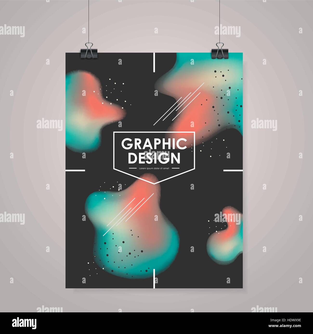abstract creative business poster template in black Stock Vector Image ...
