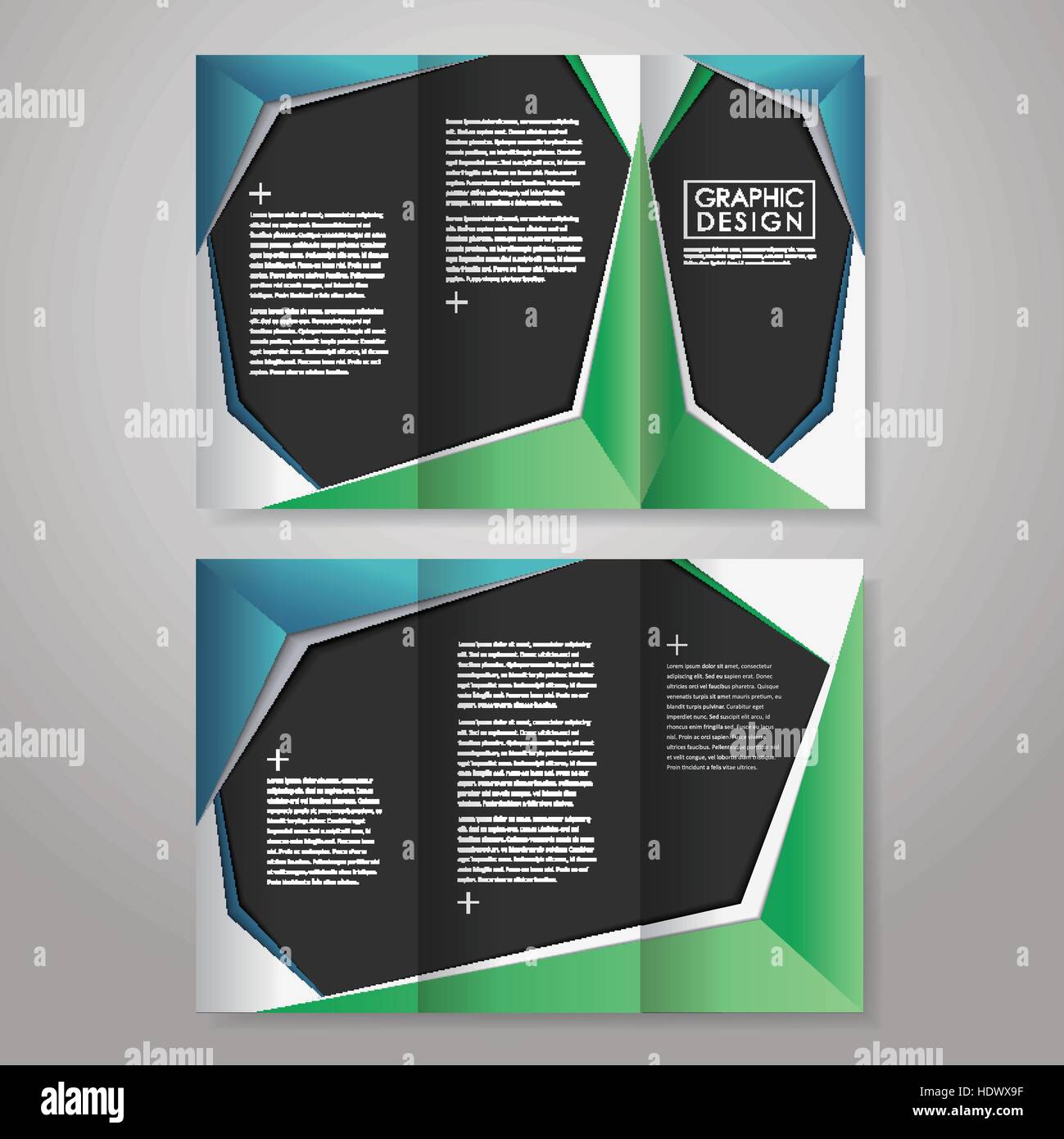 modern paper style design for tri-fold brochure template Stock Vector ...