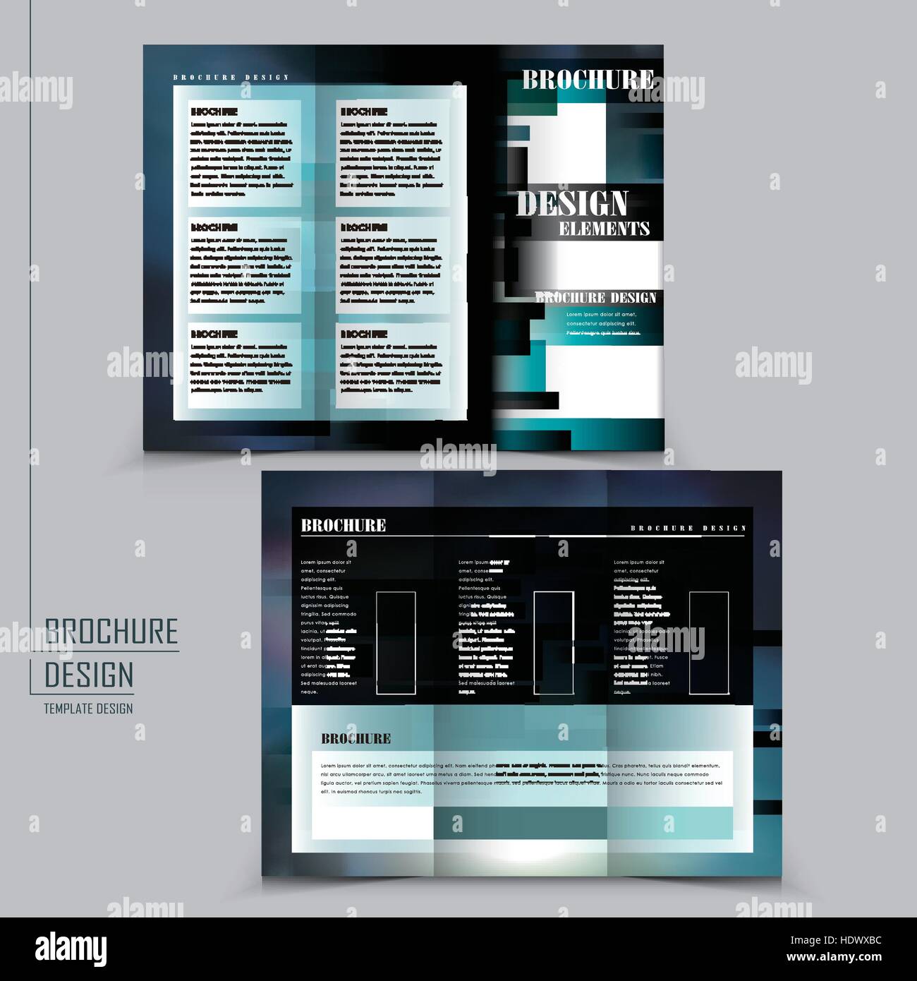 modern style tri-fold template for business advertising brochure Stock ...