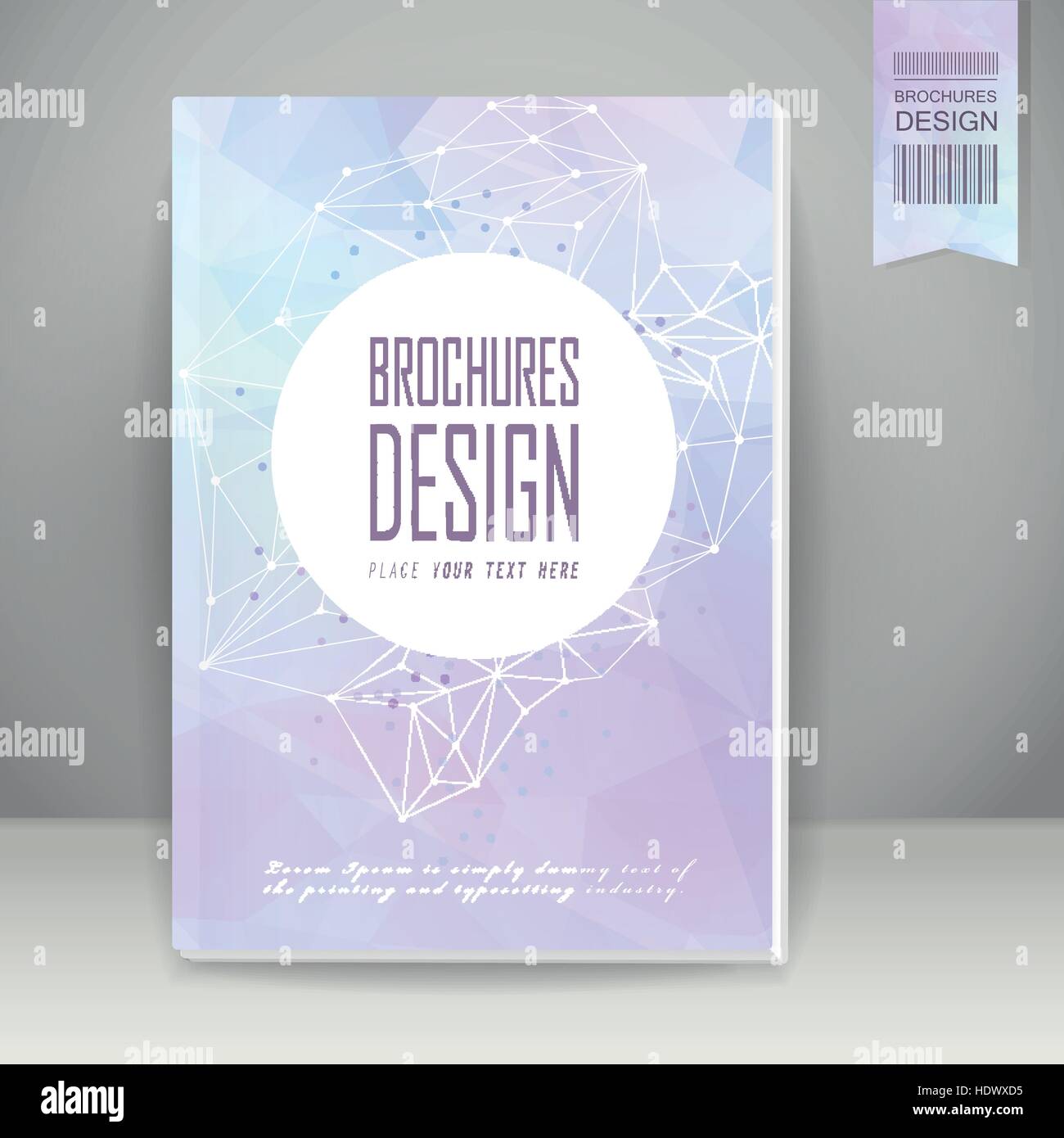 abstract geometric style background brochure design template Stock ...