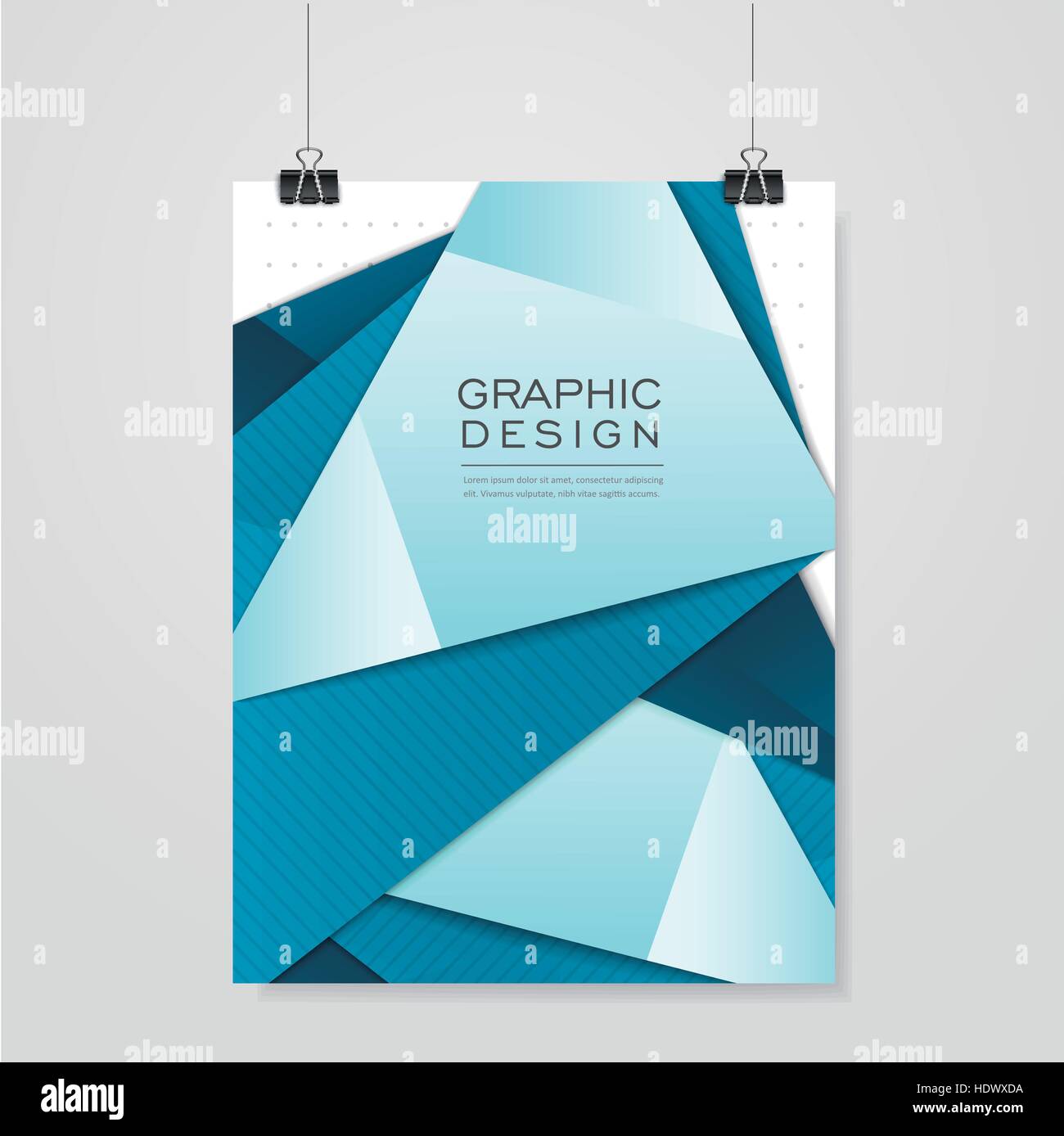 modern origami style design for poster template in blue Stock Vector ...