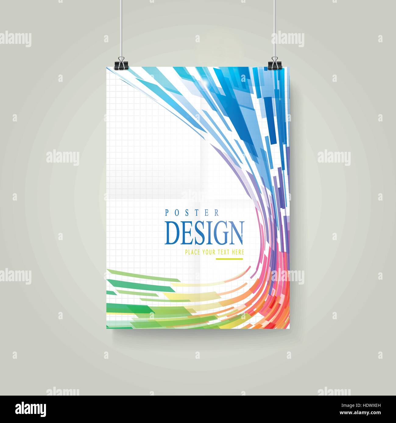abstract geometric streamlined style background poster template Stock ...