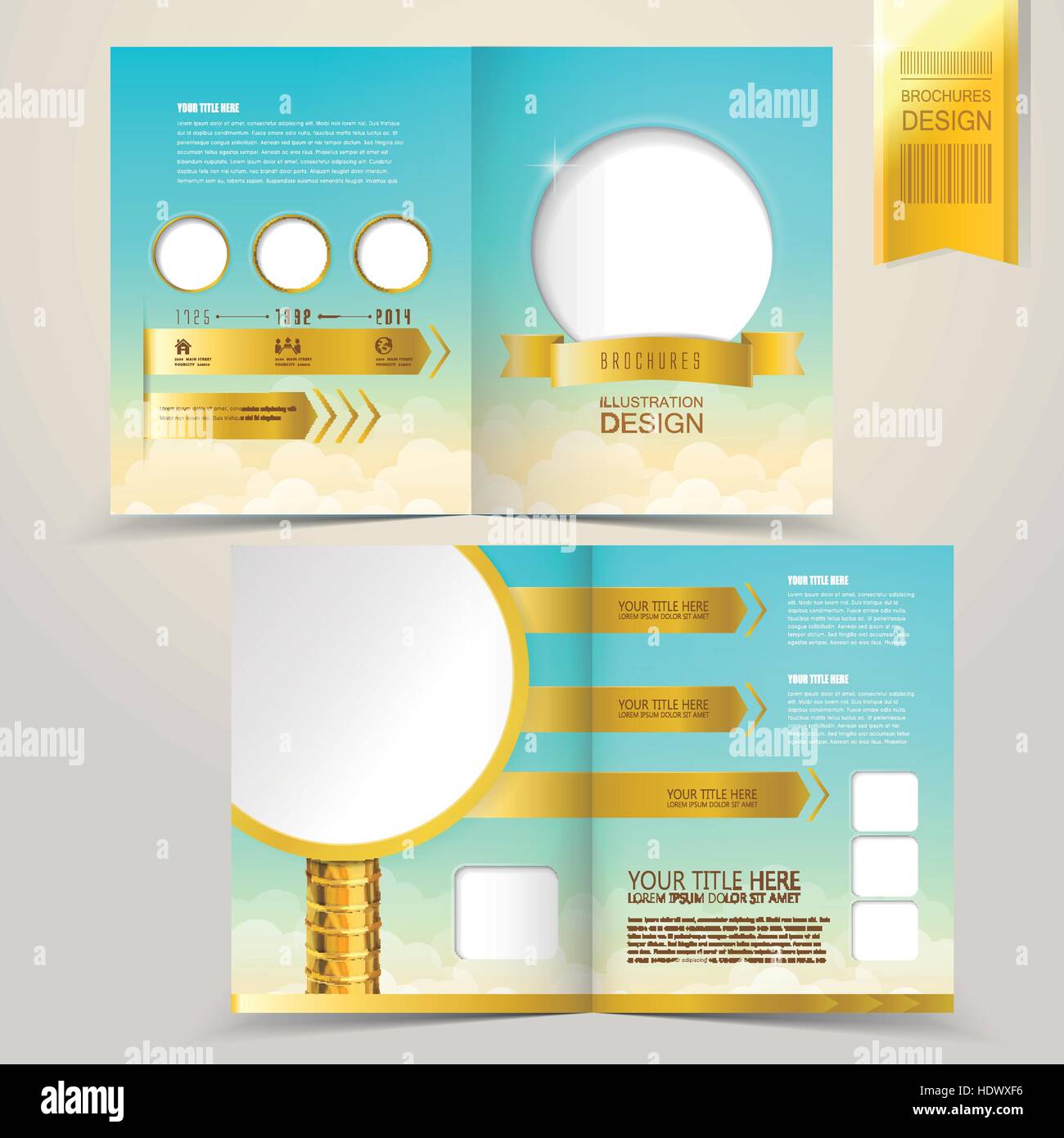 The golden road Stock Vector Images - Alamy