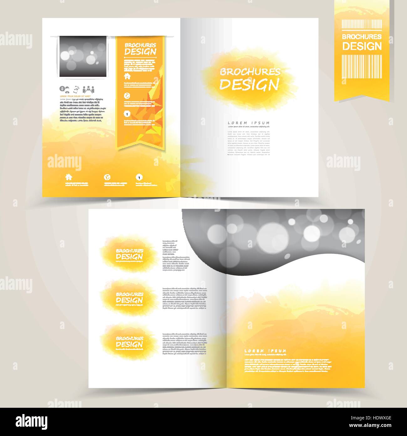 Yellow template Stock Vector Images - Alamy