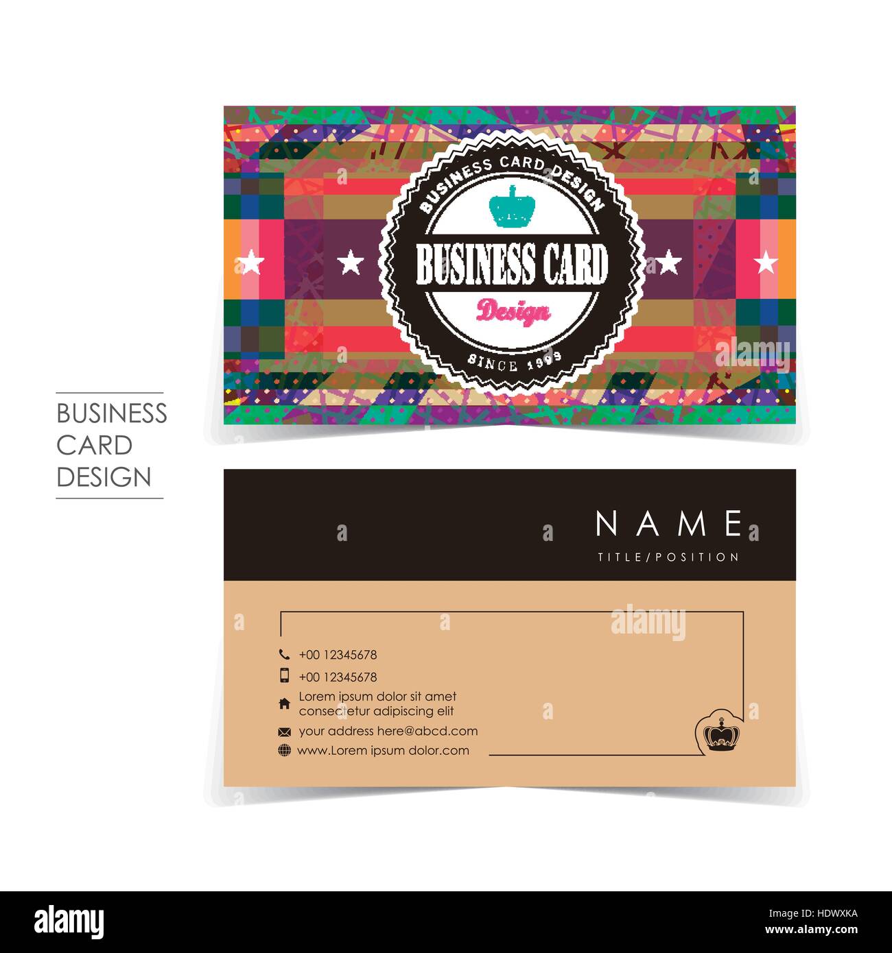 modern pattern vector business card set template design Stock Vector ...