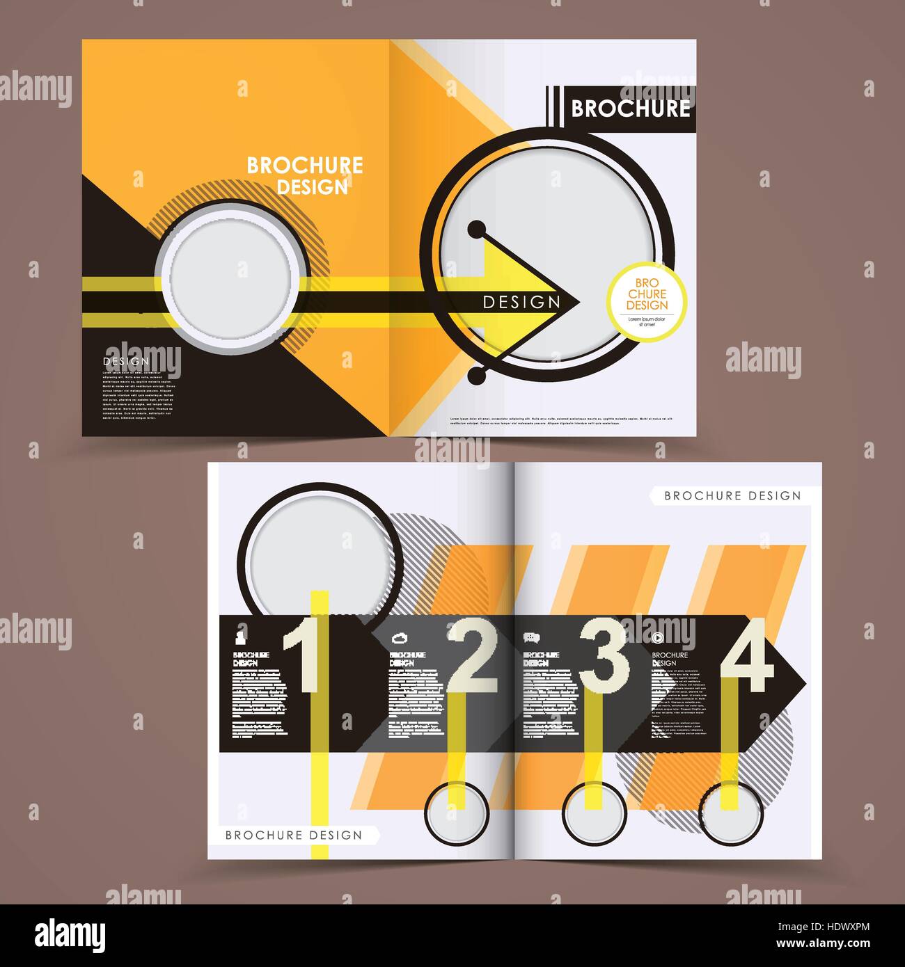 template of brochure design with spread pages Stock Vector Image & Art ...