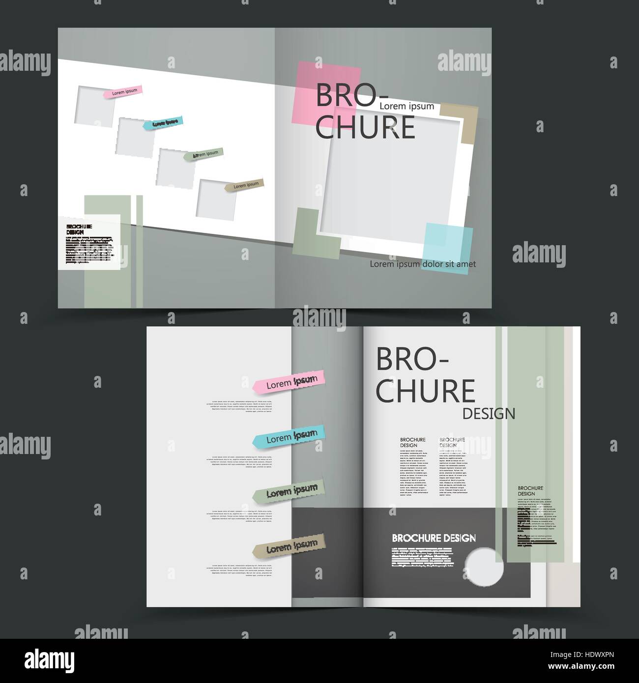 Map spread of paper Stock Vector Images - Alamy