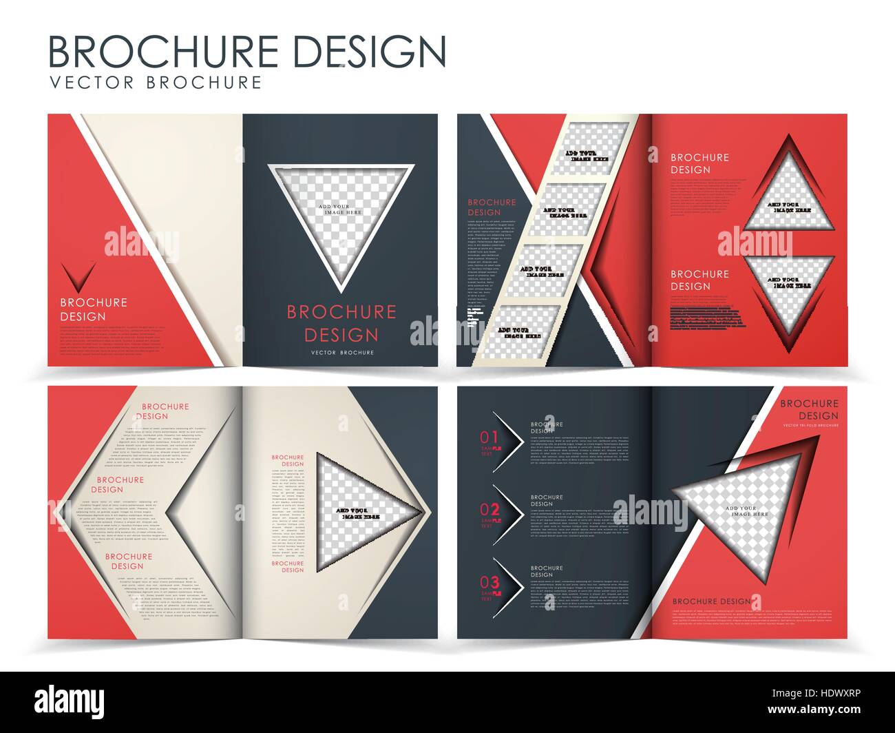 Template of brochure design with spread pages Stock Vector Image & Art ...