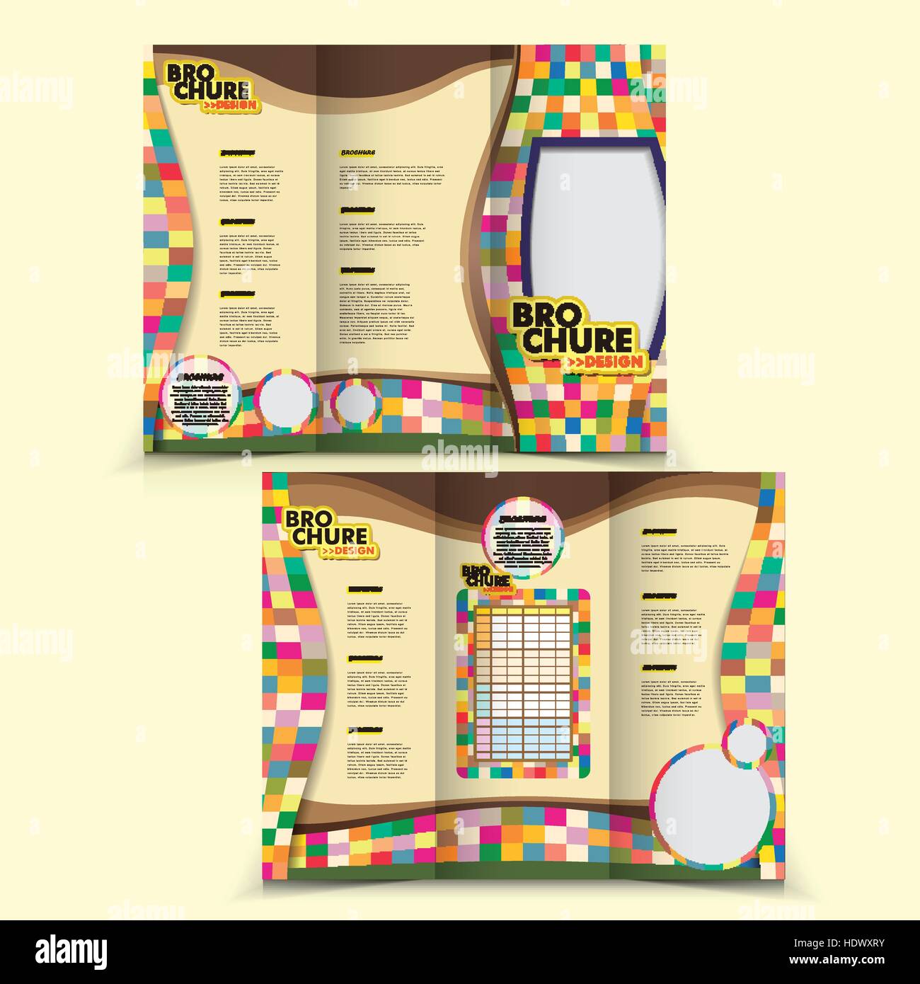 template of brochure design with spread pages Stock Vector Image & Art ...