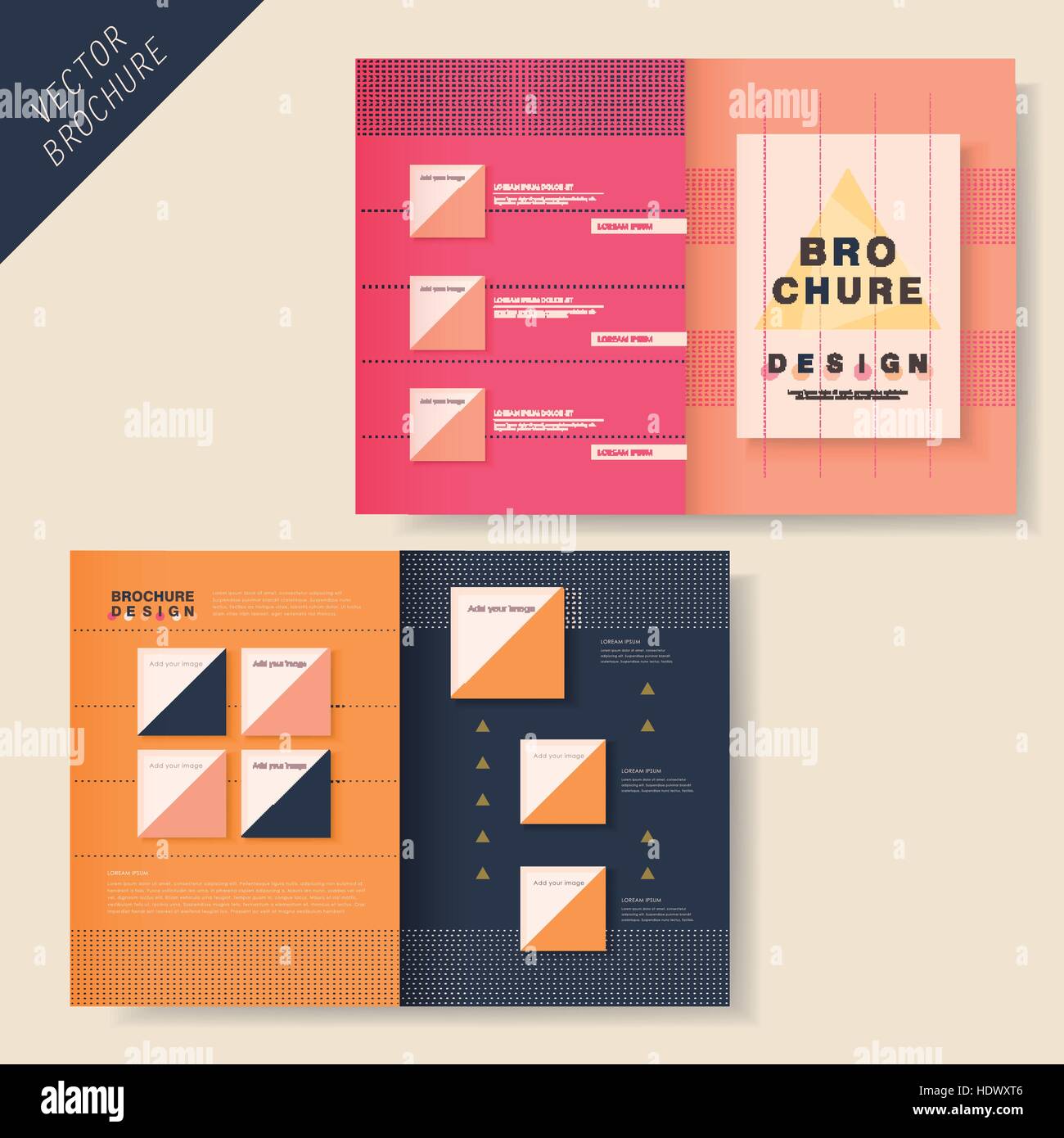 vector geometry brochure design with dot element Stock Vector Image ...