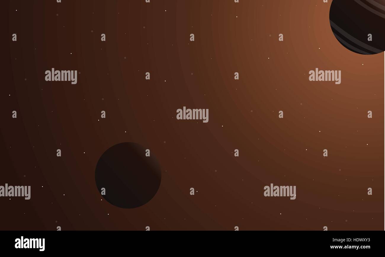 Scenery of space with planet background Stock Vector Image & Art - Alamy