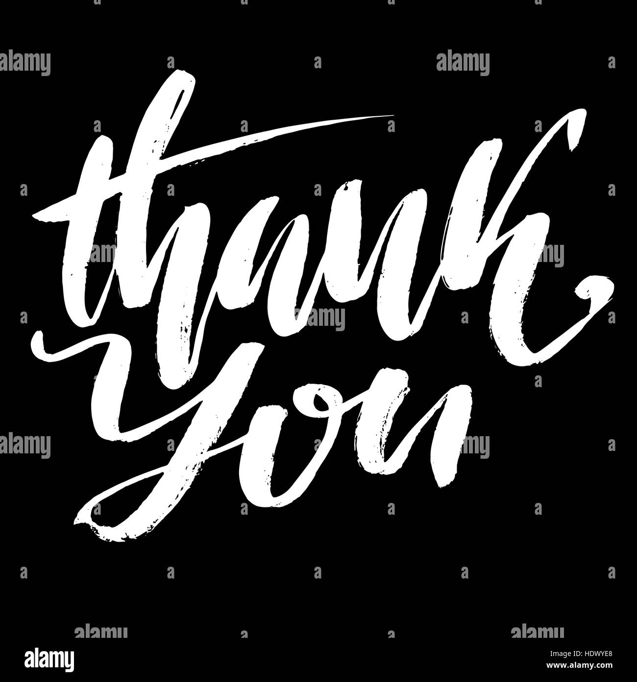 Thank You handwritten inscription. Hand drawn lettering. Thank you card ...