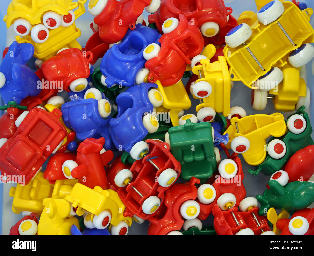 many colorful plastic toy cars for the happiness of young children ...